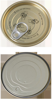 Golden Lacquer Organosol Paste Tinplate Metal Can Lid 307# 83mm Easy Open